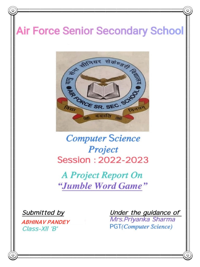 Abhinav Pandey Computer Science Project Class 12 | PDF
