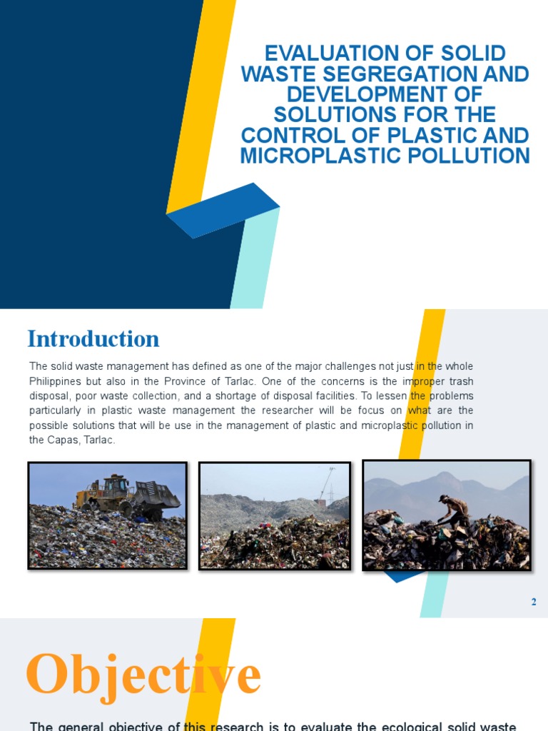 Evaluation of Solid Waste Segregation and Development of Solutions For The Control of Plastic ...