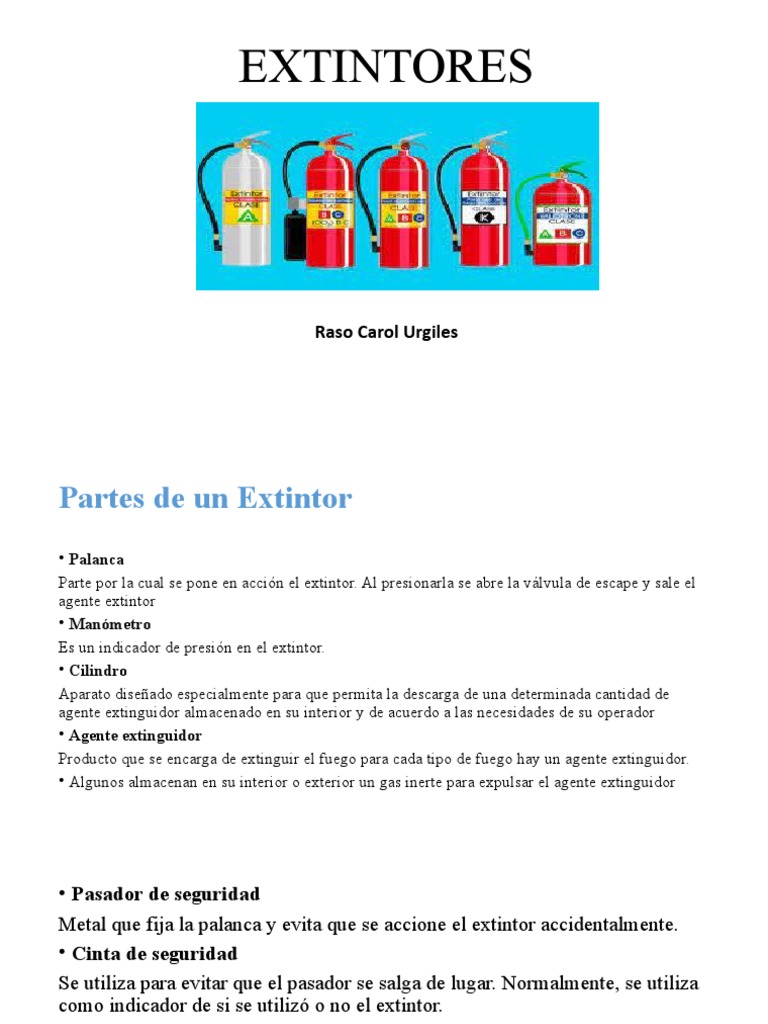 Diapositivas Extintores | PDF