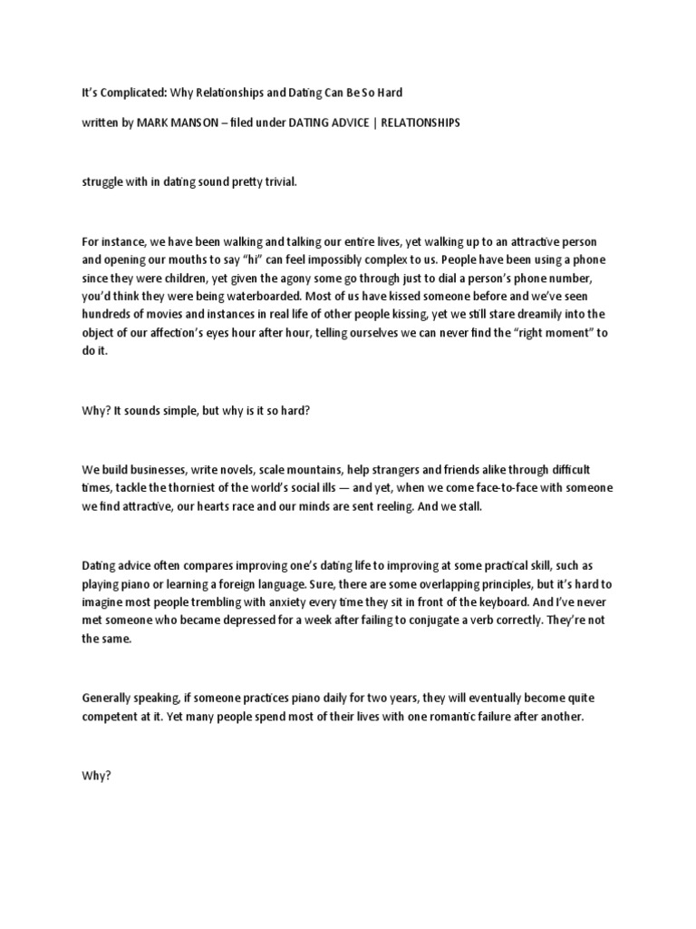 It’s Complicated | PDF