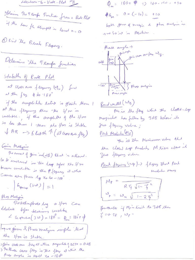 Bode Plot Analysis Notes | PDF