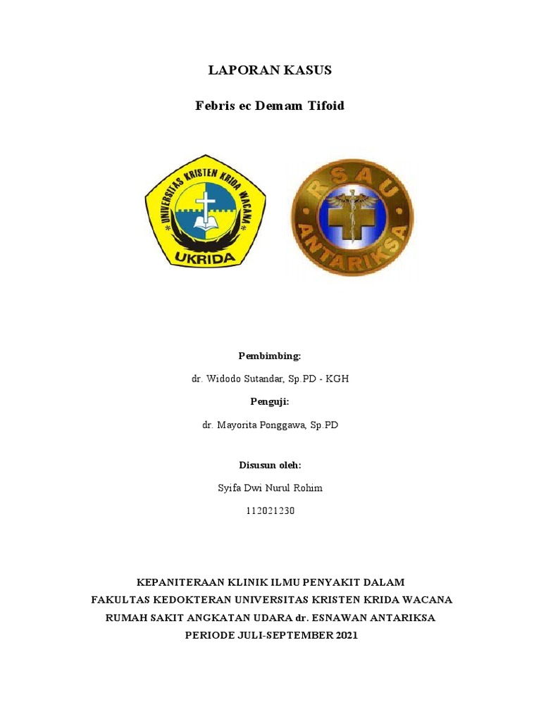 Kasus Demam Tifoid: Epidemiologi dan Patogenesis | PDF