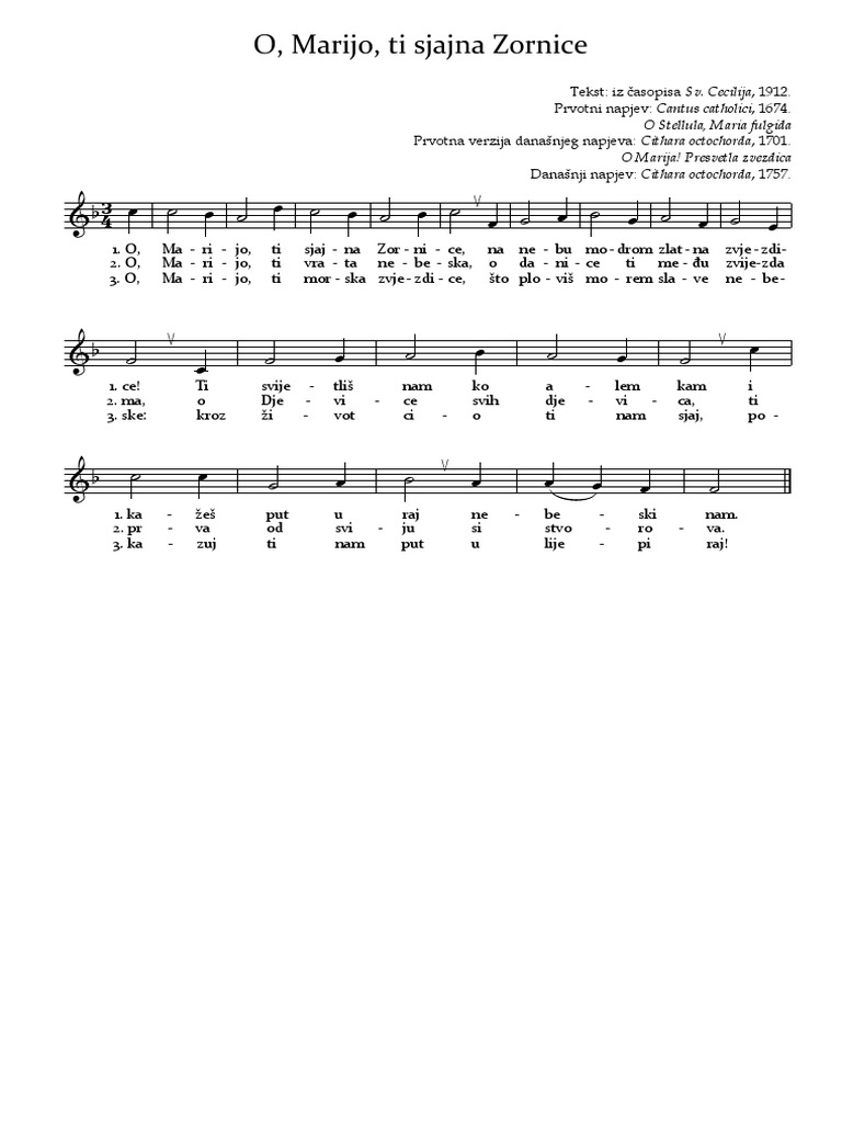 O, Marijo, ti sjajna Zornice | PDF