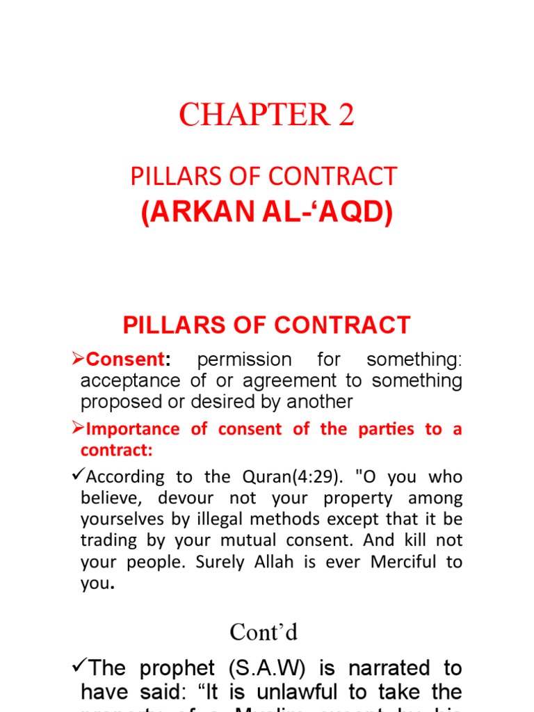 Chapter 2-Pillars of Contract | PDF | Offer And Acceptance | Consent