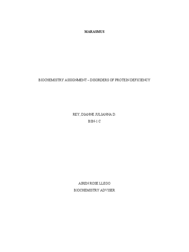 Understanding Marasmus Disease Symptoms | PDF | Malnutrition | Nutrition