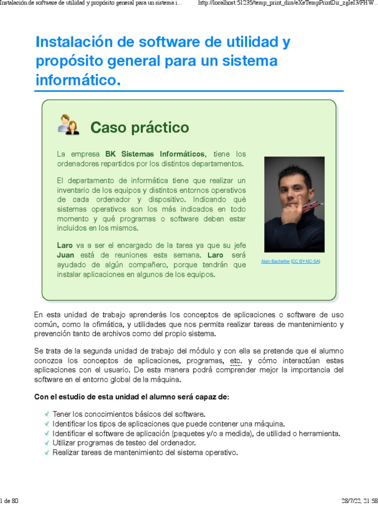 Instalación de software de utilidad y propósito general para un sistema ...