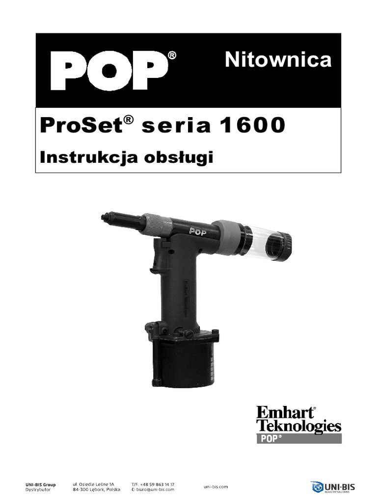 TH Proset 1600 Manual PL UBG | PDF