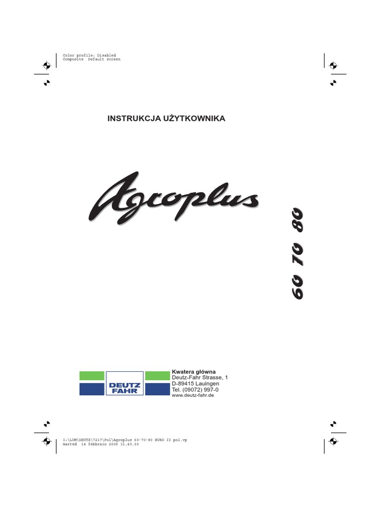 Agroplus 60-70-80 | PDF