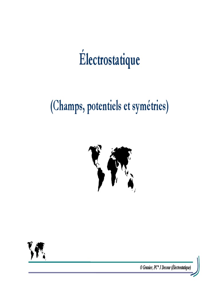 Introduction à l'électrostatique et ses principes | PDF ...