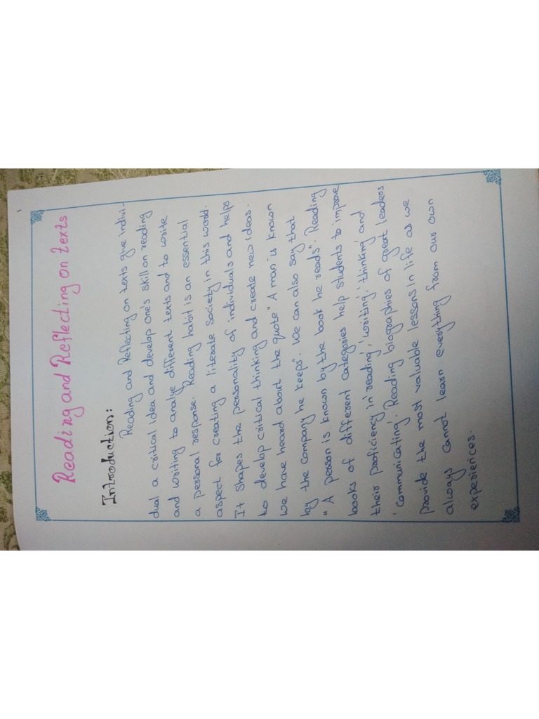 1st Session in Reading and Reflecting On Text - PDF | PDF