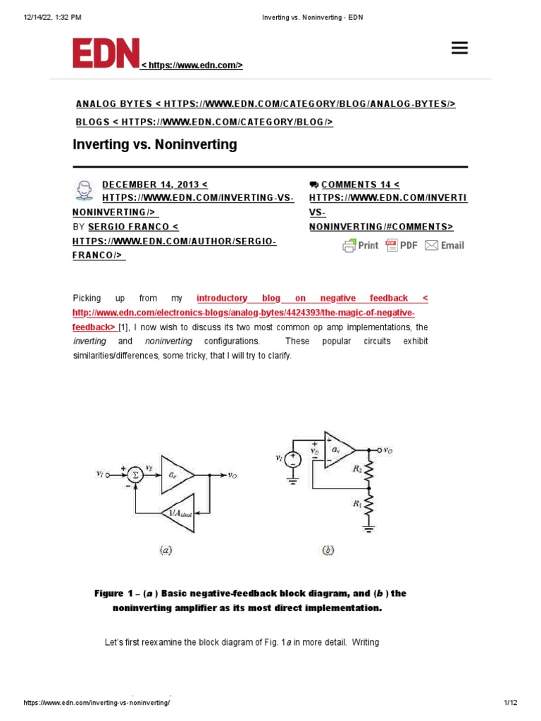 Inverting vs. Noninverting - VAZNO | PDF | Amplifier | Operational ...