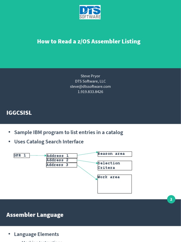 How To Read A zOS Assembler Listing | PDF | Assembly Language | Software Development