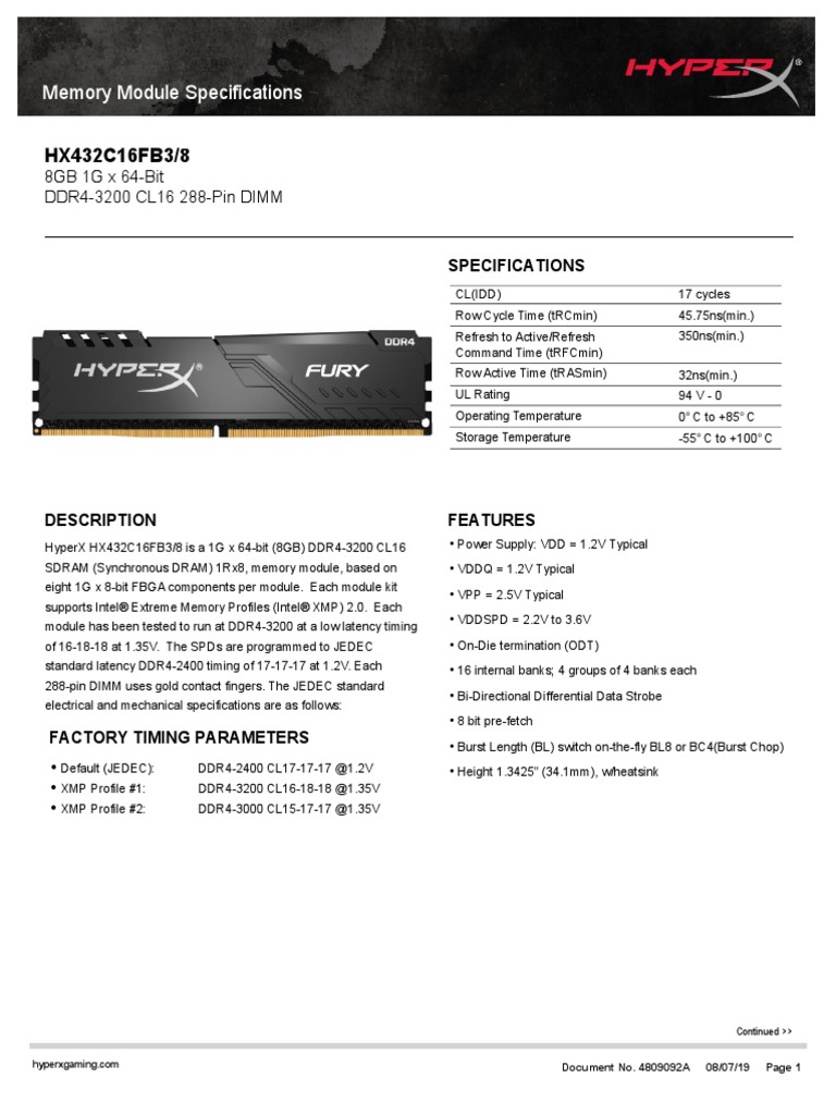 HX432C16FB3 8 | PDF | Office Equipment | Electrical Engineering