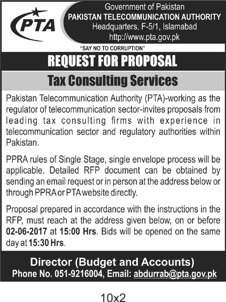RFP Tax 160517 | PDF | Taxes | Request For Proposal