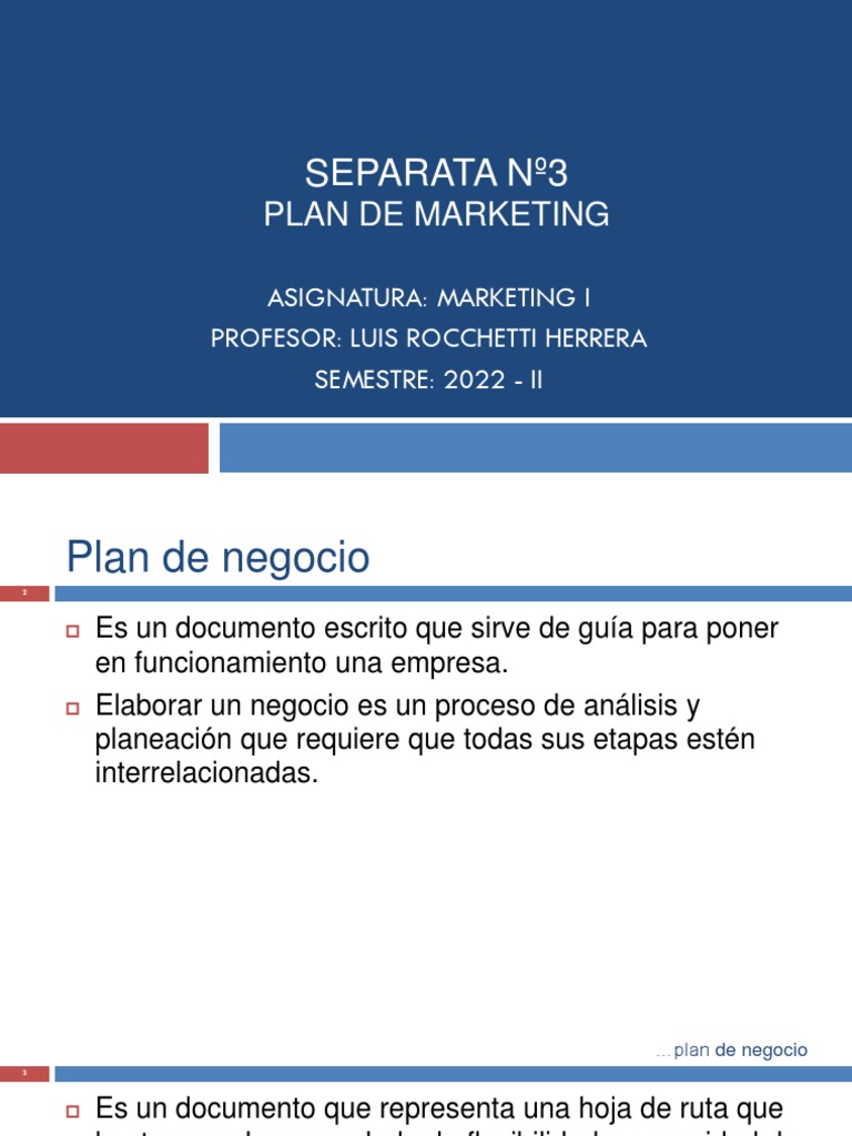 Mi - Separata 3. Plan de Marketing | PDF | Marketing | Business