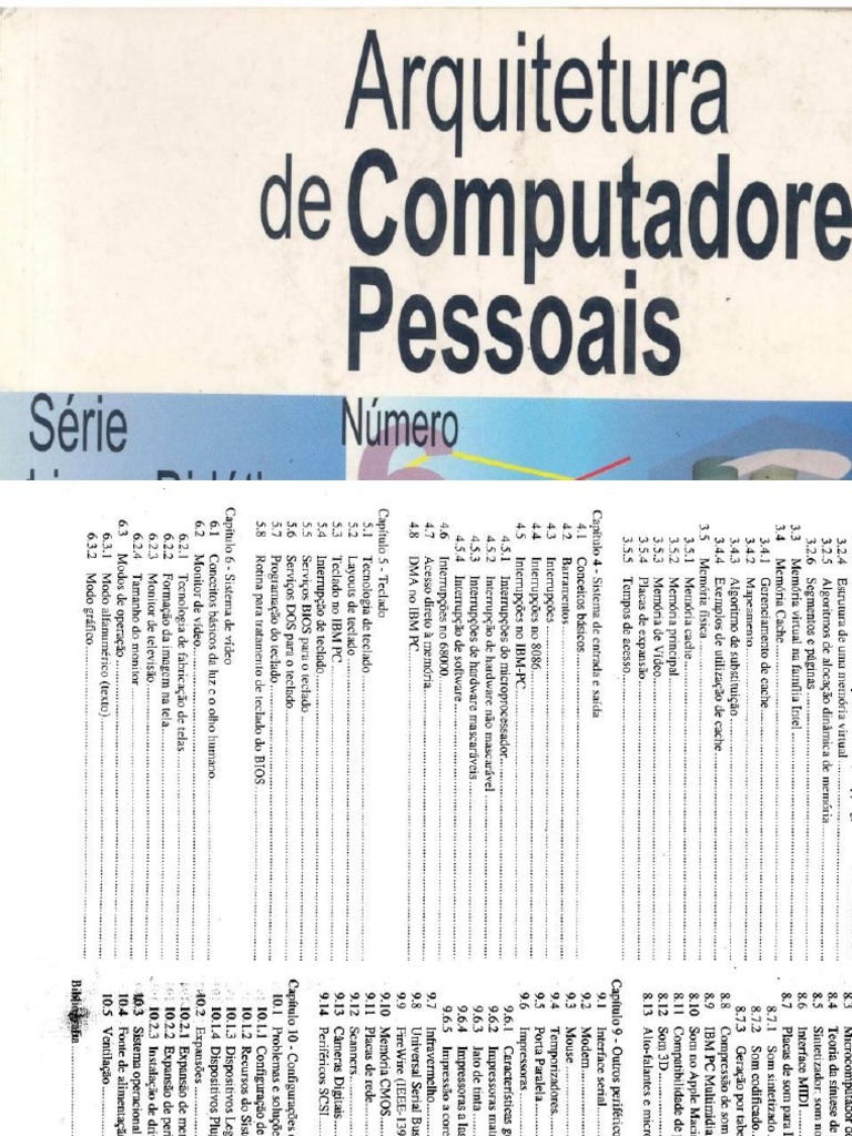 WEBER, Raul Fernando. Arquitetura de Computadores Pessoais | PDF