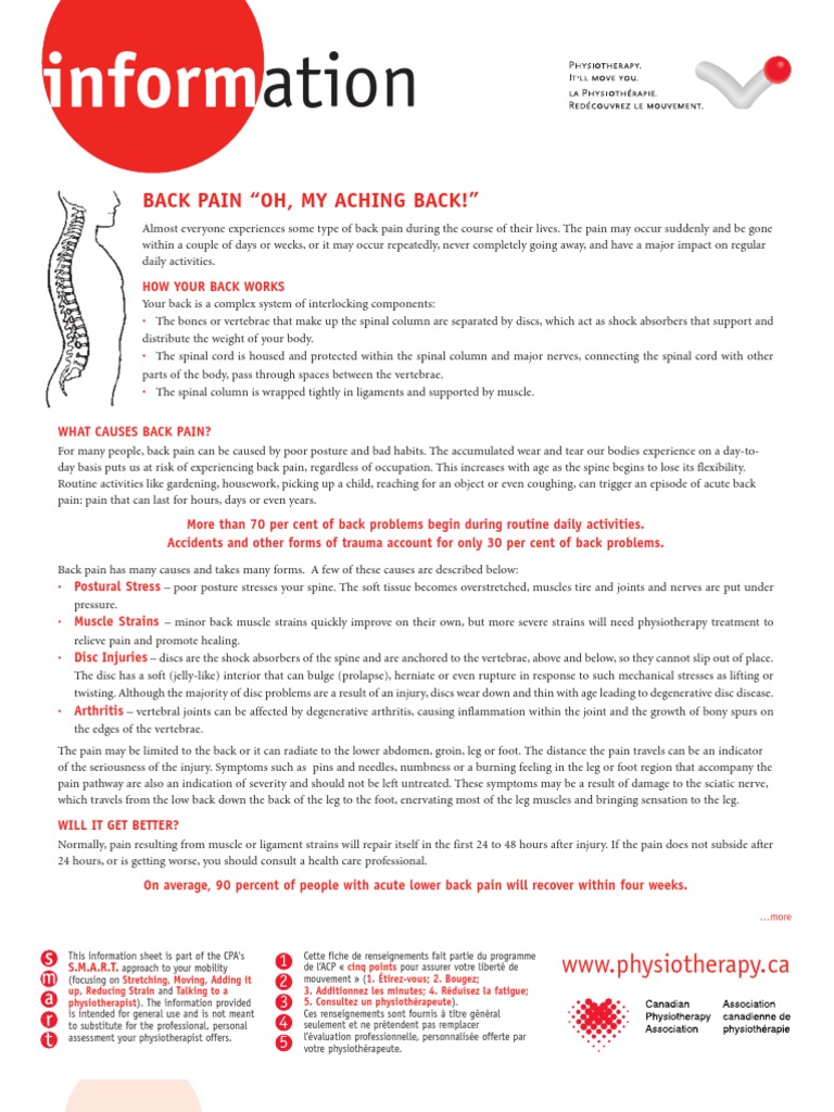 Back Pain Info | Download Free PDF | Back Pain | Physical Therapy