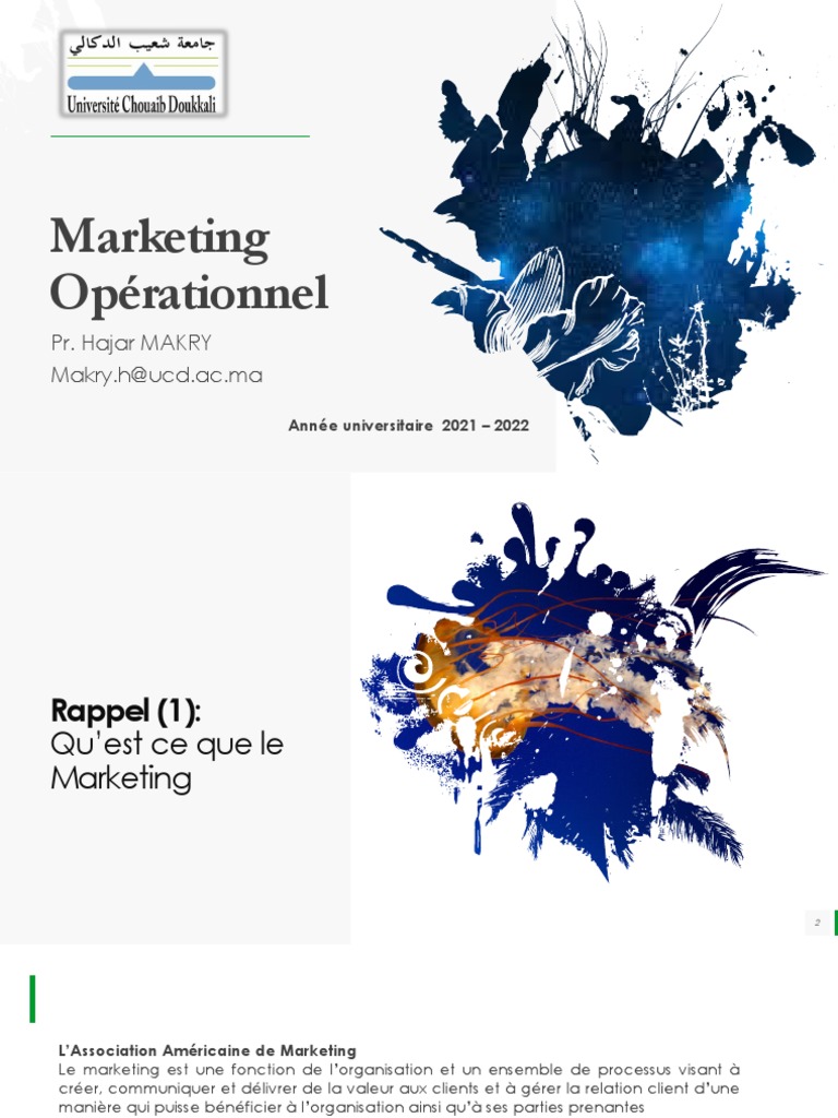 Marketing Operationnel - Support de Cours | PDF | Commercialisation ...
