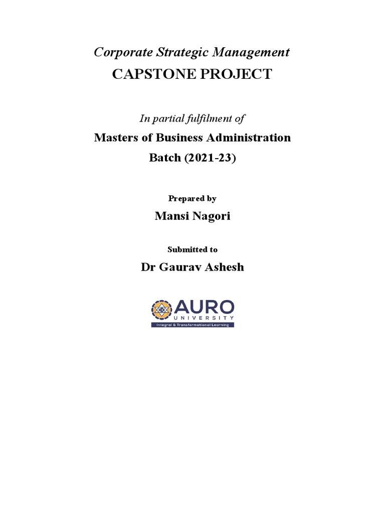 Capstone Project Final | Download Free PDF | Business