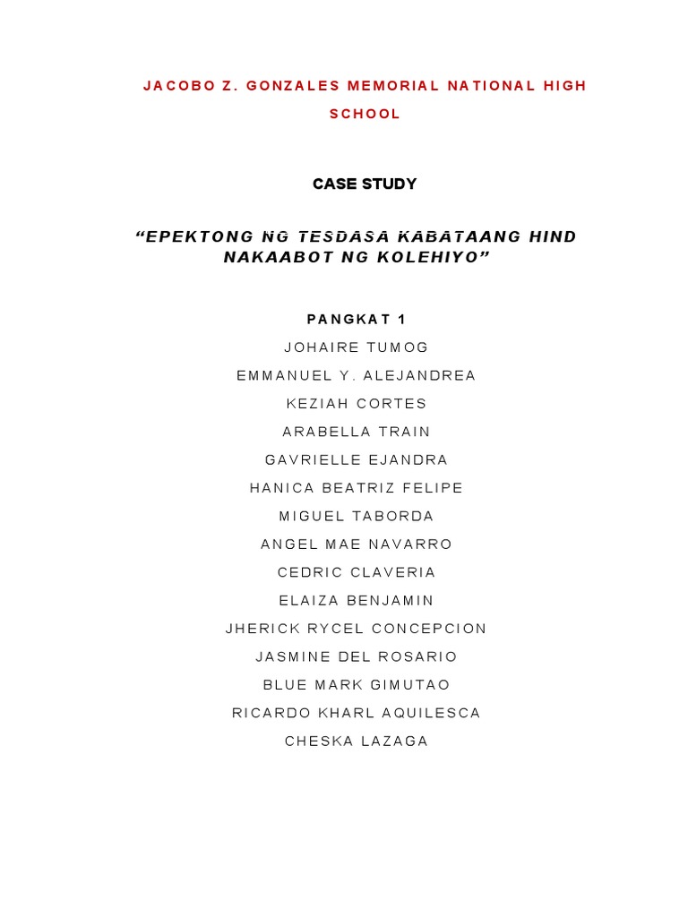Case Study Pangkat 1 | PDF