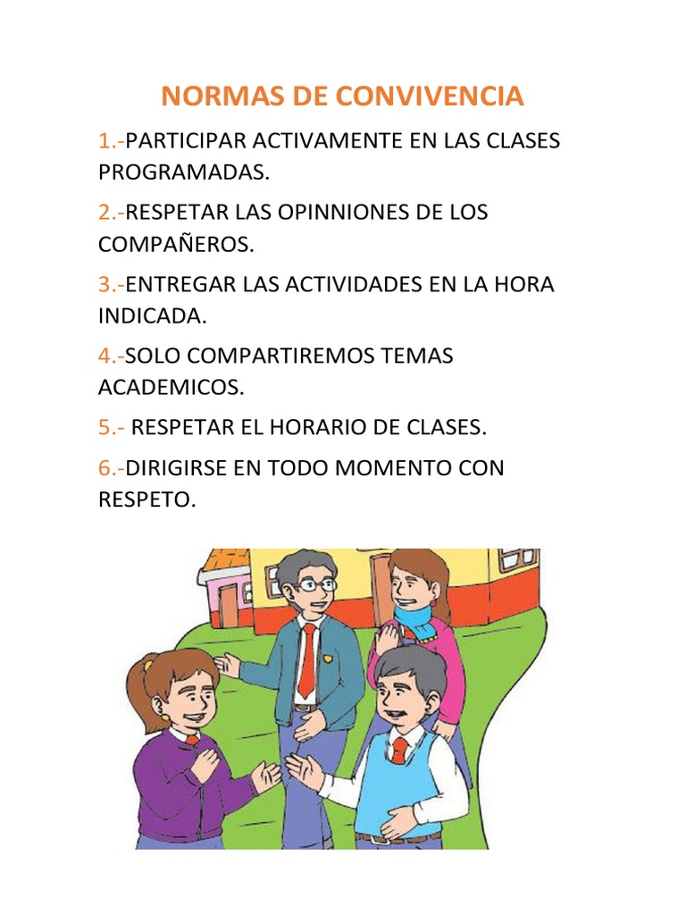 Normas de Convivencia | PDF