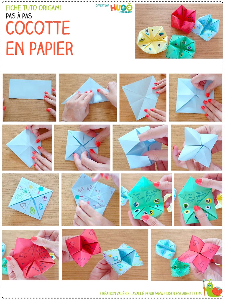 Origami Cocotte pour Enfants | PDF