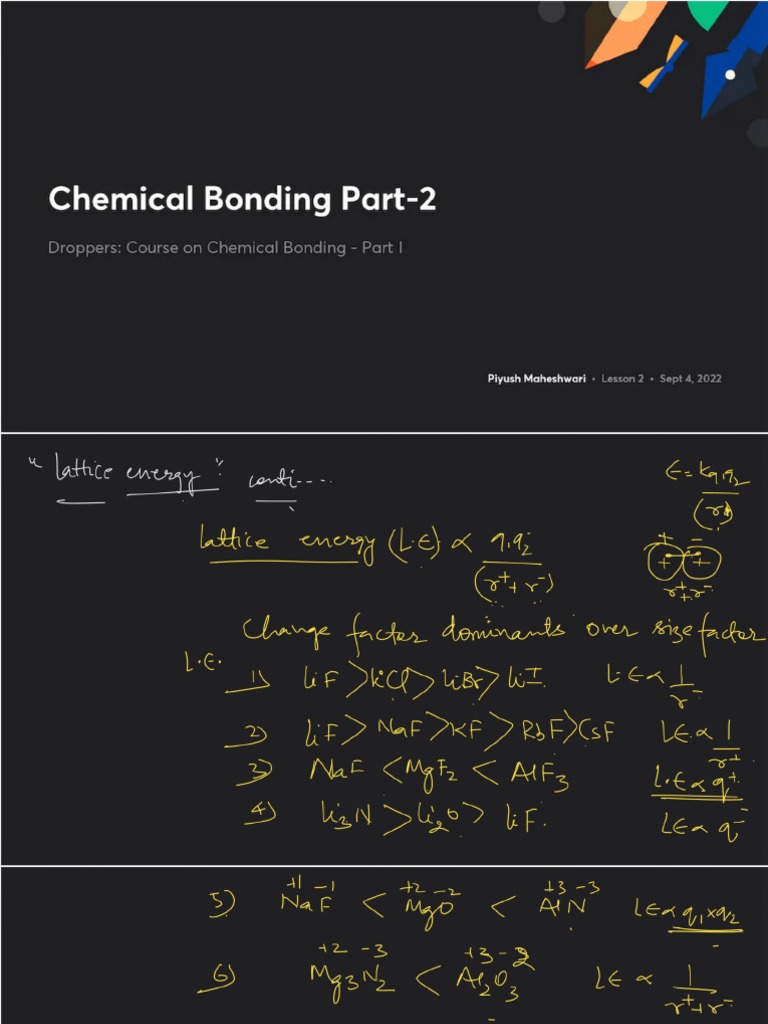 Chemical Bonding Part-2 With Anno 1662466633244 | PDF
