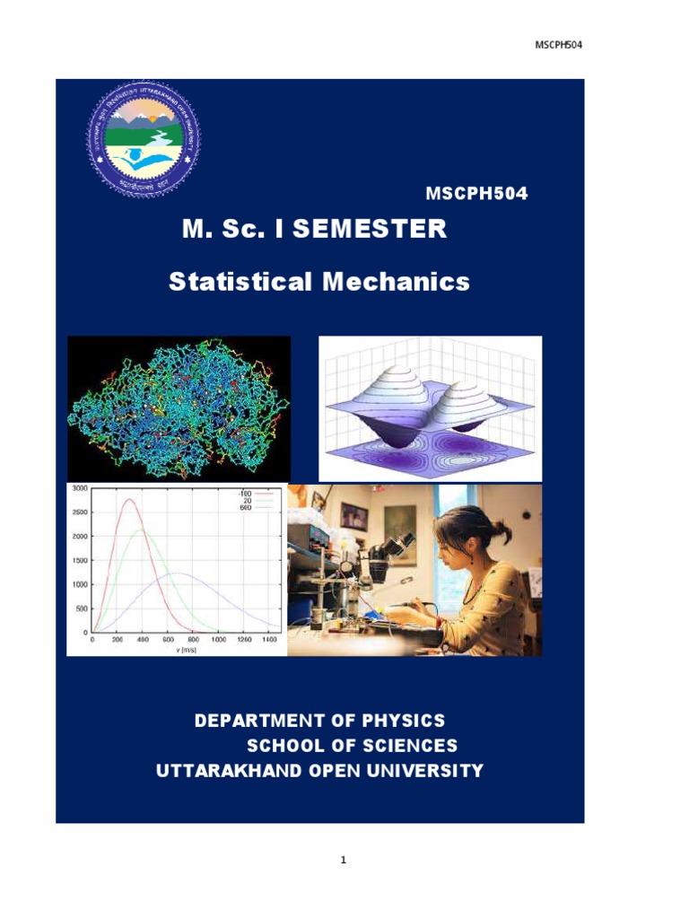 MSCPH 504 | PDF | Statistical Mechanics | Mechanics