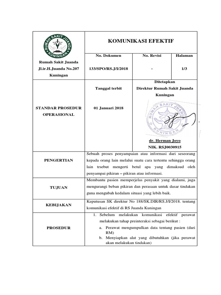 Spo Komunikasi Efektif | PDF