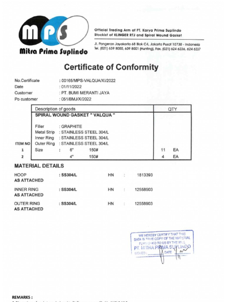MTC Gasket | PDF