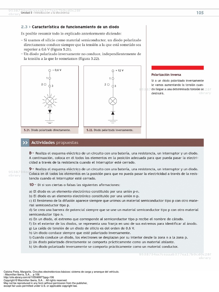 Circuitos Electrot Cnicos B Sicos Sistema de Carga y Arranque Del Veh Culo 106 To 136 | PDF ...