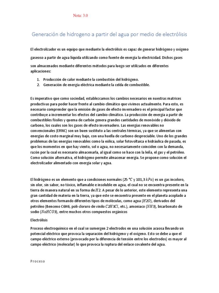 Henry Castañeda | PDF | Energía renovable | Hidrógeno