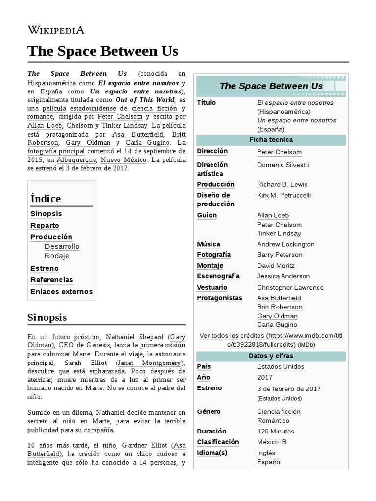 The Space Between Us | PDF