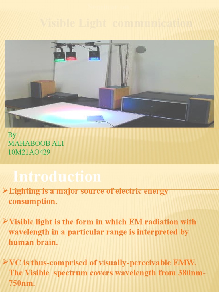 Visible Light Communication Insights | PDF | Light Emitting Diode | Light