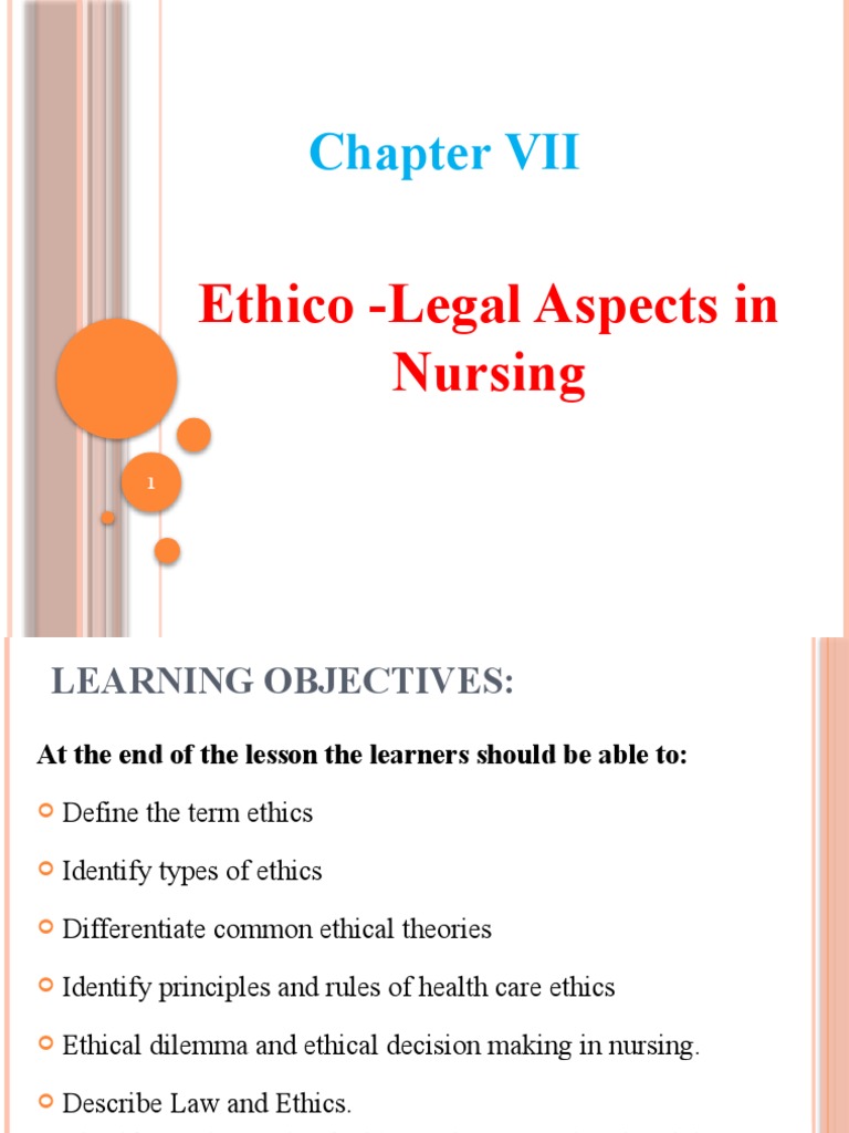 Chapter 7 Ethico Legal | PDF | Morality | Nursing