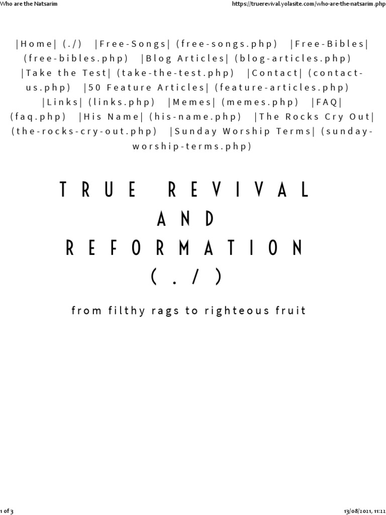 NATSARIM DOCUMENTARY Who Were Yahusha's First Followers - YouTube | PDF ...