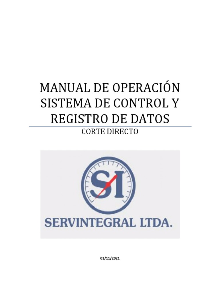 Manual de Operación Sistema de Control Corte Directo | PDF | Microsoft ...