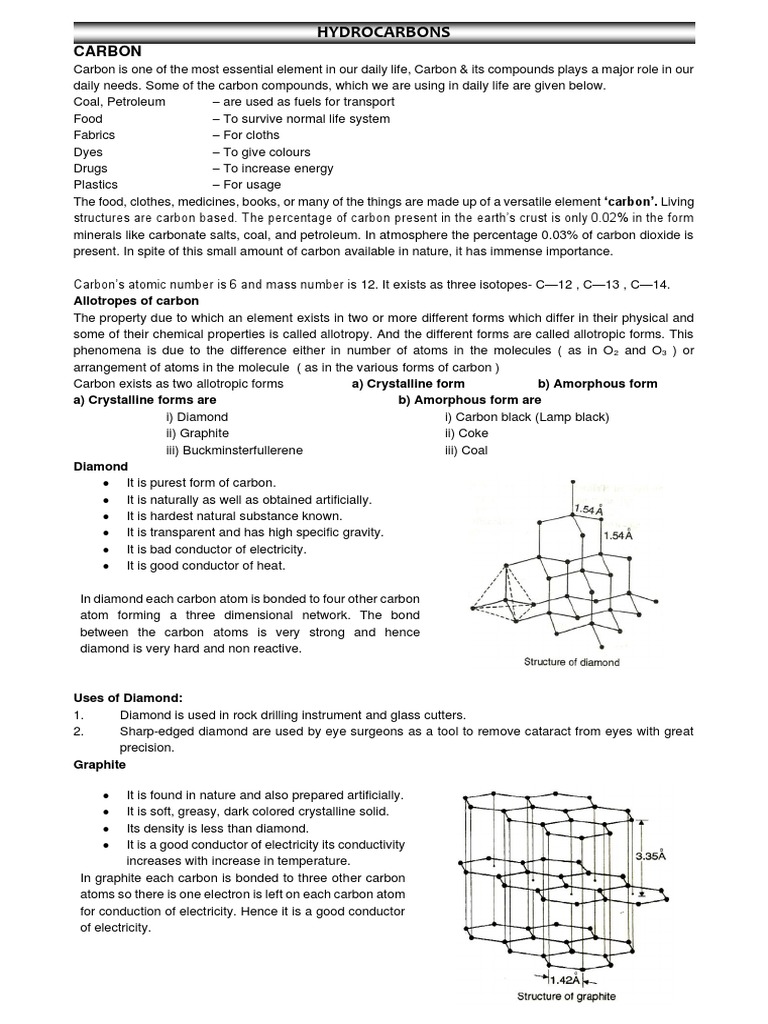 Hydrocarbon Material | PDF | Carbon | Alkene