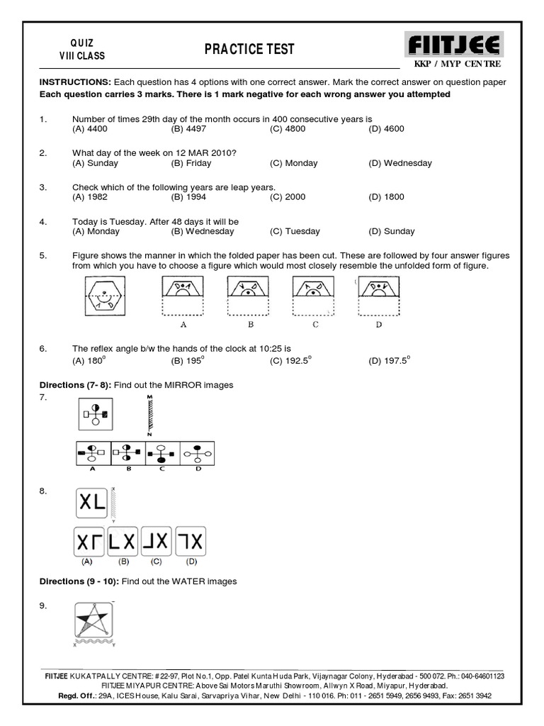 8th Practice Test | PDF