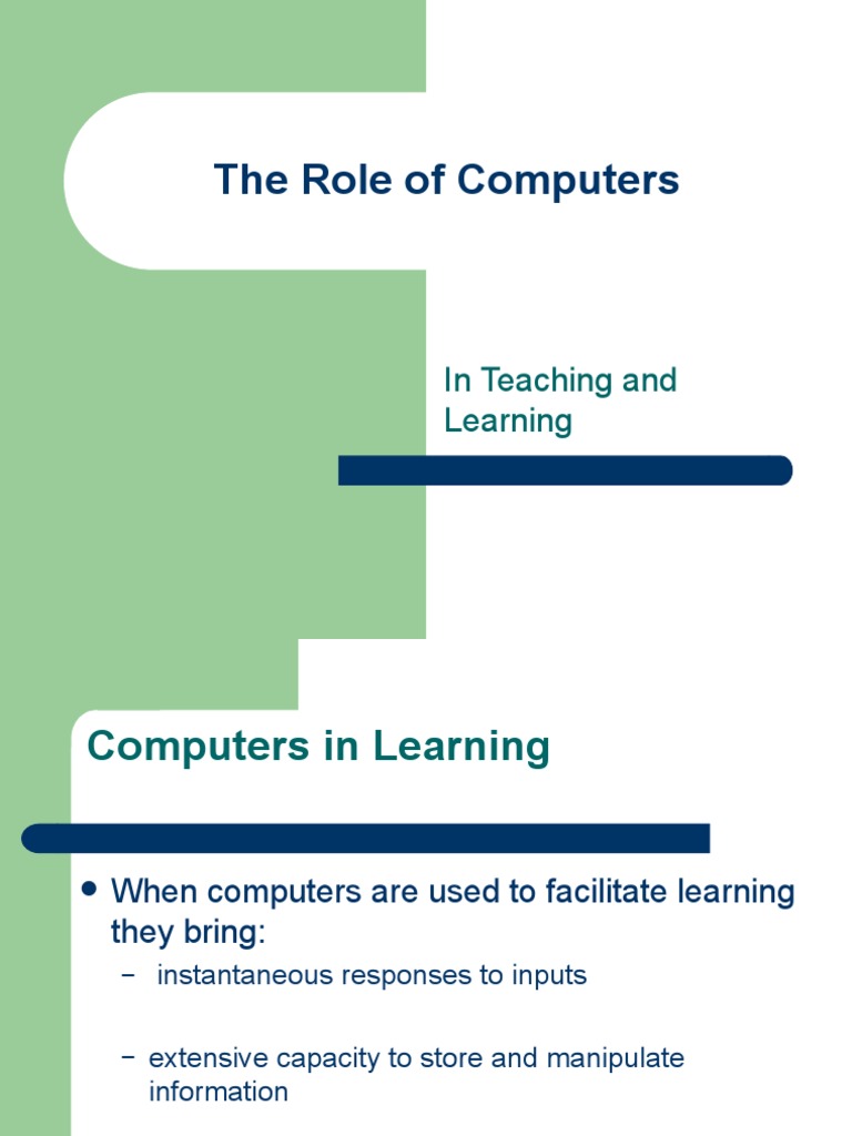 The Role of Computers | PDF | Teaching Method | Educational Technology