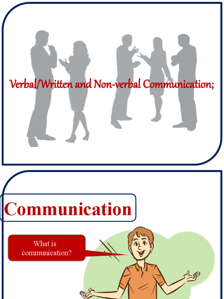 Verbal and Non Verbal Communication | PDF | Communication | Nonverbal ...