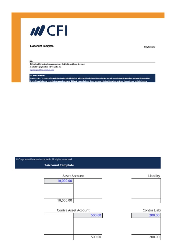 T Account Template | PDF | Finance & Money Management