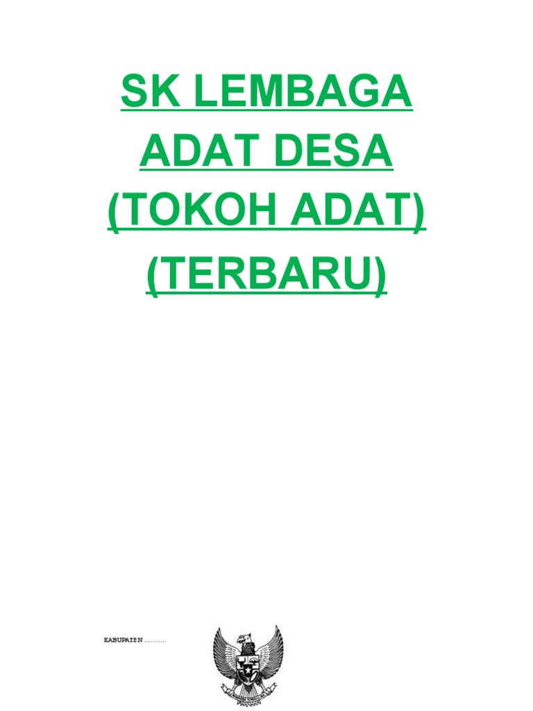 Format SK Lembaga Adat Desa | PDF