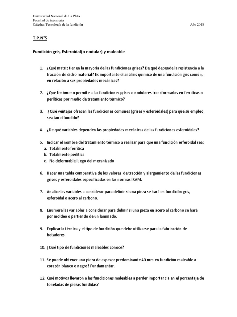 Fundiciones Grises y Esferoidales: Análisis | PDF | Tecnología