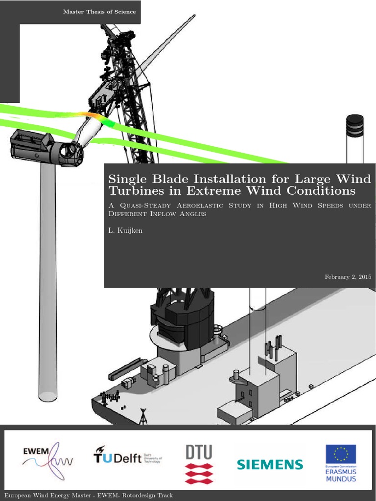 Single Blade Installation For Large Wind | PDF | Computational Fluid ...