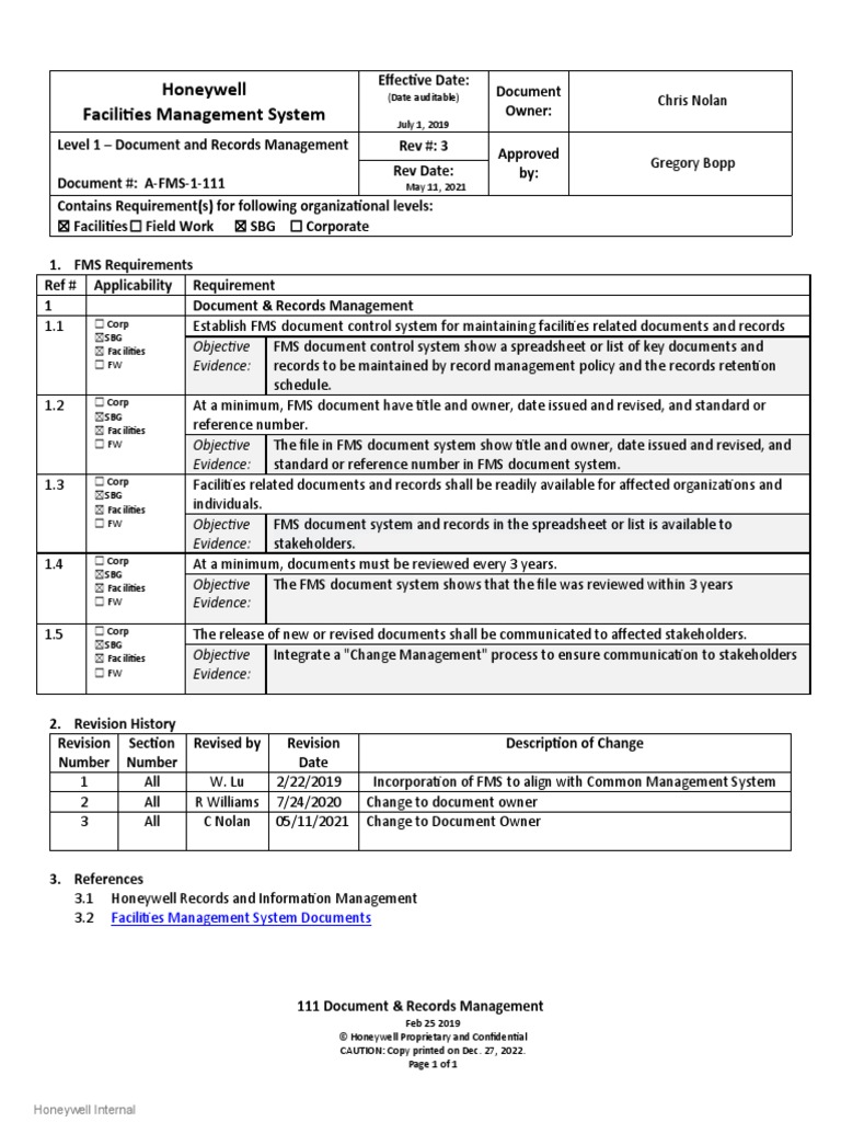 A Fms 1111 Document And Record Management Pdf Records Management