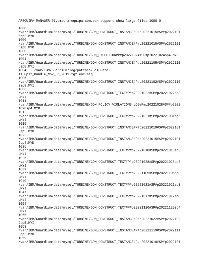 Support Show Large - Files 1000 0 | PDF | Data Management | Databases