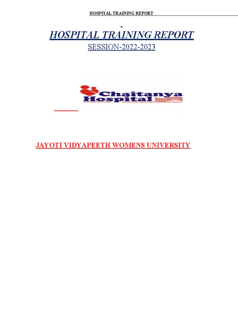 Hospital Training Report 2022-2023 | PDF