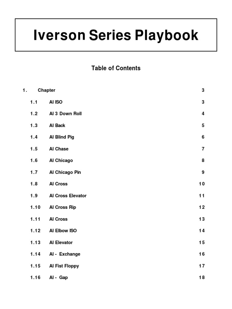 12.24 Iverson Series Playbook | PDF | National Basketball Association Seasons | National ...