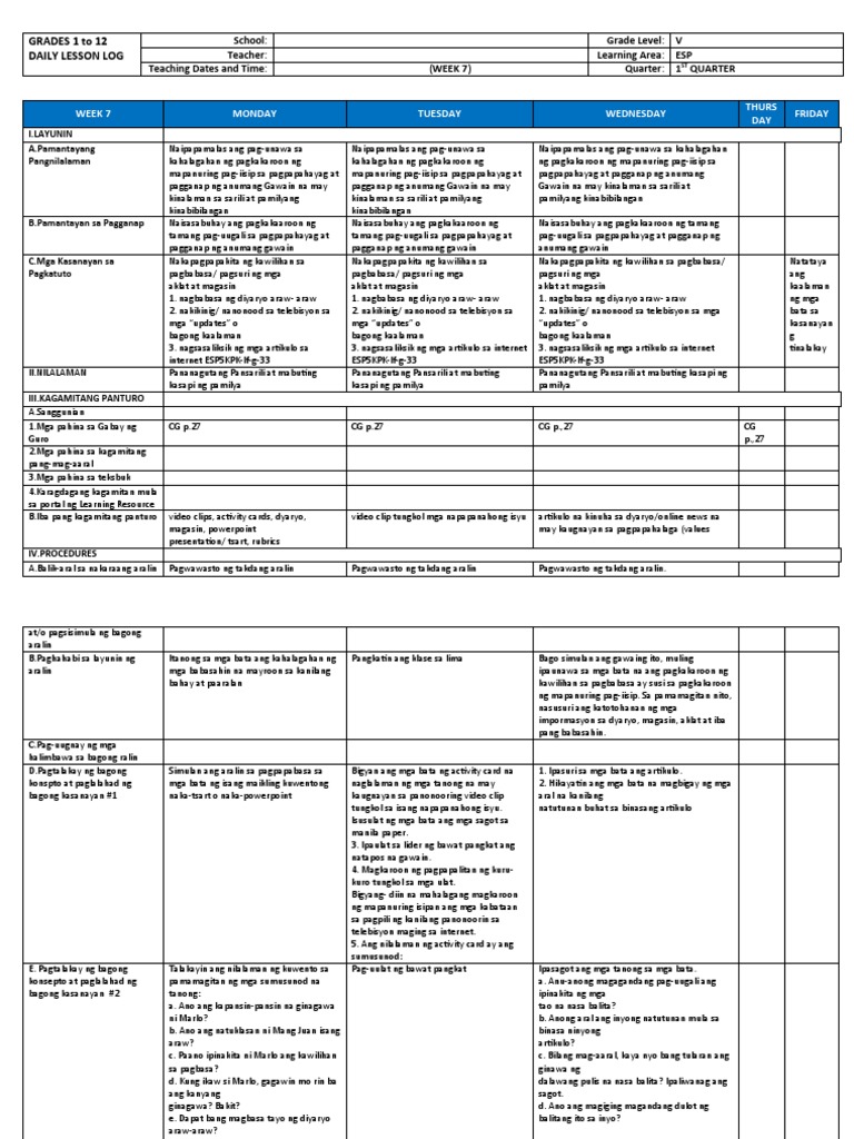 Esp DLL Week 7 | PDF